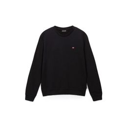 Sweatshirt Napapijri "Sweatshirt BALIS CREW 1", Herren, Gr. L, schwarz, Obermaterial: 80% Baumwolle CO. 20% Polyester PES., Sweatshirts Sweatshirt