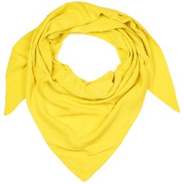 Dreieckstuch styleBREAKER "Musselin Dreiecktuch Einfarbig", Damen, gelb, Obermaterial: 100% Baumwolle CO., Modisch, Modet&uuml;cher