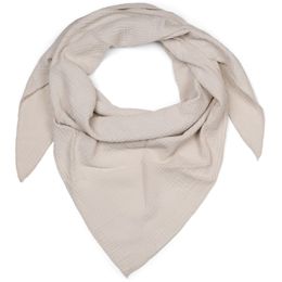 Dreieckstuch styleBREAKER "Musselin Dreiecktuch Einfarbig", Damen, beige, Obermaterial: 100% Baumwolle CO., Modisch, Modet&uuml;cher