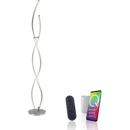 LED Stehlampe "Q-MALINA", stahlfarben, 1, &Oslash; 22cm H: 140,5cm, 1 Stk., NEUHAUS Q SMART HOME LIGHTS, Leuchten, LED Stehlampe