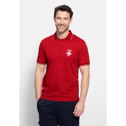 Poloshirt OLYMP "OLYMP Casual Wirk", Herren, Gr. L, rot, 55% Baumwolle, 45% Polyester, Shirts