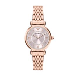 Quarzuhr Emporio Armani, ros&eacute;goldfarben, Armbanduhren, Damen, Quarzuhr, Armbanduhr, Damenuhr, Edelstahlarmband, analog, Glassteine