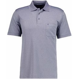 Poloshirt Ragman, Herren, Gr. XXL, taubenblau, Piqu&eacute;, 61% Baumwolle, 39% Polyester, regular fit, ohne Ausschnitt, Shirts