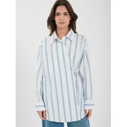 Blusentop NORR "NORR Shirt Apio", Damen, Gr. 36, wei&szlig; (wei&szlig; stripe), Obermaterial: 100% Baumwolle, Blusen Blusentop