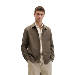 Marc O'Polo Kurzjacke MARC O'POLO "aus TENCEL&trade; Lyocell -Leinen-Mix", Herren, Gr. L, schwarz nickle, Obermaterial: 52% Lyocell, 26% Leinen, 22% Baumwolle, unifarben, regular fit, Doppelmanschette, Jacken Kurzjacke