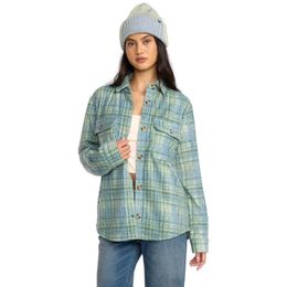 Fleecepullover Billabong "Forge", Damen, Gr. M, gr&uuml;n (multi), Obermaterial: 100% Microfaser;, Sweatshirts Fleecepullover