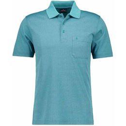 Poloshirt Ragman, Herren, Gr. L, smaragd, Piqu&eacute;, 61% Baumwolle, 39% Polyester, regular fit, ohne Ausschnitt, Shirts