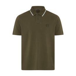 Poloshirt BOSS Orange "Passerford", Herren, Gr. L, bright gr&uuml;n325, Jersey, Obermaterial: 100% Baumwolle, unifarben, regular fit normal, Rundhals, abgesteppte Kante, Shirts, Polokragen mit kontrastfarbigem Streifen, Regular Fit, reine Baumwolle