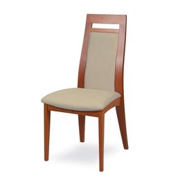 Esszimmerstuhl Home Affaire "CLIO", kirsch, beige, kirschbaum, beige, B:48cm H:101cm T:58cm, Massivholz, St&uuml;hle, Esszimmerstuhl, Stuhl mit wasserabweisender Stoff