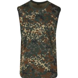Tanktop Brandit "Brandit Brandit T-Shirt sleeveless", Herren, Gr. M, flecktarn, 100% Baumwolle, unifarben, normal, Tops Tanktop