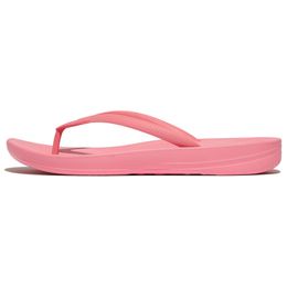 Zehentrenner fitflop "IQUSHION", Damen, Gr. 37, pink, Synthetik, Schuhe Zehentrenner, Keilabsatz, Sommerschuh, Schlappen in schmaler Form