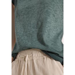 T-Shirt Cecil, Damen, Gr. L (42), palm breeze gr&uuml;n, Jersey, Obermaterial: 100% Baumwolle, regular fit normal, U-Boot-Ausschnitt, Shirts T-Shirt, U-Boot-Ausschnitt, Garment-Dye Optik