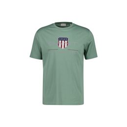 T-Shirt Gant "T-Shirt REG ARCHIVE SHIELD 1er Pack", Herren, Gr. XL, gr&uuml;n (gr&uuml;n (surplus mint)), Obermaterial: 100% Baumwolle CO., Shirts T-Shirt