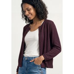 Cardigan Street One, Damen, Gr. 34, rustic rouge, Stoff, 60% Viskose, 40% Polyester, unifarben, normal normal, Rundhals, abgesteppt, Strickjacken, aus softer Viskose