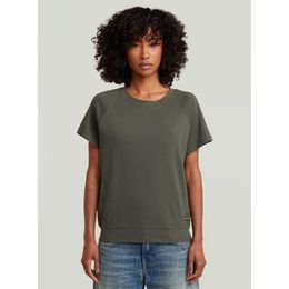 G-Star Raw T-Shirt G-STAR "Raglan T-Shirt", Damen, Gr. S, gr&uuml;n (asfalt), Obermaterial: 100% Baumwolle, Shirts T-Shirt