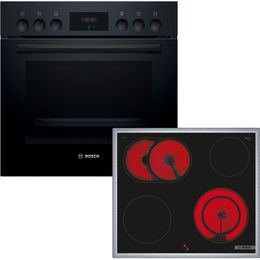Bosch Elektro-Herd-Set "HND211VB2", Energieeffizienz: A (A+++-D), schwarz, Herdsets, 3D-Hei&szlig;luft: Gleichm&auml;&szlig;ige Hitze f&uuml;r perfekte Ergebnisse