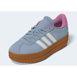 Plateausneaker adidas Sportswear "VL COURT BOLD", M&auml;dchen, Gr. 35,5, crystal sky, core wei&szlig;, st tropic bloom, Leder, Synthetik, Schuhe Plateausneaker, Inspiriert vom adidas Gazelle Bold, f&uuml;r Kinder & Jugendliche