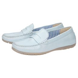 Slipper Sioux "Carmona-700", Damen, Gr. 39.5 (UK 6), blau (hellblau), Obermaterial: 100% Ziegenleder goatskin. 100% Gummi rubber., Schuhe Slipper