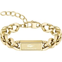Panzerarmband Lacoste "BACKHAND", gold (gelbgoldfarben), Armb&auml;nder, Herren, 19cm, Edelstahl, Panzerarmband