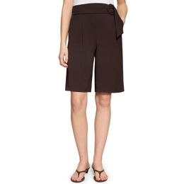 Shorts Zero "Damen mit weitem Bein", Damen, Gr. 34, Normalgr&ouml;&szlig;en, braun (chocolate plum), Obermaterial: 100% Polyester, gl&auml;nzend, figurbetont kurz, Hosen Shorts, Plain/ ohne Details