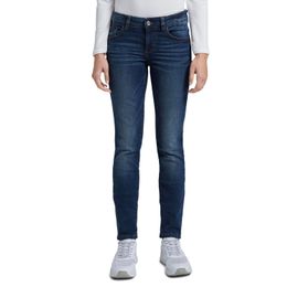 Slim-fit-Jeans Tom Tailor "ALEXA", Damen, Gr. 28, L&auml;nge 30, blau (schwarz stone wash denim), Denim/Jeans, Obermaterial: 98% Baumwolle, 2% Elasthan. Futter: 65% Baumwolle, 35% Polyester, unifarben, slim fit kn&ouml;chellang, Jeans Slim-fit-Jeans, im Five-Pocket Style