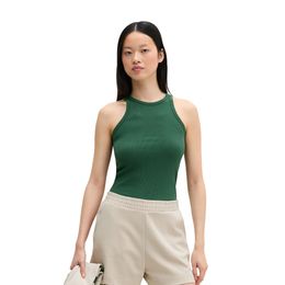 Marc O'Polo T-Shirt MARC O'POLO "aus elastischem Rippjersey", Damen, Gr. L, ivy gr&uuml;n, Obermaterial: 97% Baumwolle, 3% Elasthan, unifarben, Basic, Shirts T-Shirt