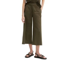 Marc O'Polo Chinohose MARC O'POLO "aus Popeline-Stretch", Damen, Gr. 32, Normalgr&ouml;&szlig;en, mossy earth, Obermaterial: 60% Baumwolle, 38% Polyester, 2% Elasthan, unifarben, loose fit kurz, Hosen Chinohose