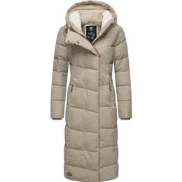 Wintermantel Ragwear "Pavla Long", Damen, Gr. L (40), grau (taupe), Au&szlig;enmaterial: 100% Polyester. Innenfutter: 100% Polyester. Wattierung: 100% Polyester, figurumspielend ca. Mitte Wade, &Auml;rmel ohne &Auml;rmelschlitz Rippstrickb&uuml;ndchen, M&auml;ntel Wintermantel, extralanger Winterparka mit Teddyfutter und Kapuze