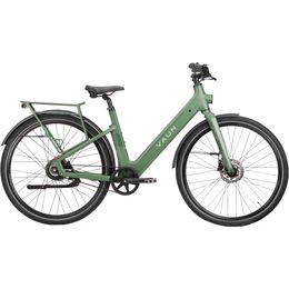 E-Bike VAUN "VAUN Sight Cityrad" Gr. 45, grayish gr&uuml;n matt, Elektrofahrr&auml;der, 48cm, 28 Zoll (71,12cm), (mit integr. Akku), Elektrofahrrad f&uuml;r Alltag und Einkauf