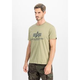 T-Shirt Alpha Industries "Basic T-Shirt BL", Herren, Gr. L, gr&uuml;n (light olive), Obermaterial: 100% Baumwolle, Shirts T-Shirt