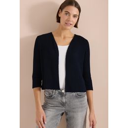 Cardigan Cecil, Damen, Gr. L (42), universal blau, Stoff, 64% Polyester, 34% Viskose, 2% Elasthan, unifarben, normal normal, ohne Ausschnitt, abgesteppt, Strickjacken, Flex Knit