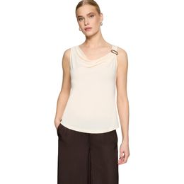 T-Shirt Zero "Damen mit Wasserfallausschnitt", Damen, Gr. 34, eggnog, Obermaterial: 5% Elasthan, 95% Polyester, unifarben, figurumspielend normal, Wasserfallausschnitt, Shirts T-Shirt, Material