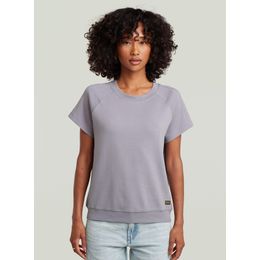 G-Star Raw T-Shirt G-STAR "Raglan T-Shirt", Damen, Gr. L, grau (quicksilber), Obermaterial: 100% Baumwolle, Shirts T-Shirt