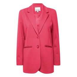 Blusenblazer Ichi "Blazer IHKATE", Damen, Gr. L, lila (raspberry wine), Obermaterial: 74% Polyester PES. 22% Viskose CV. 4% Elasthan EL., Blazer Blusenblazer