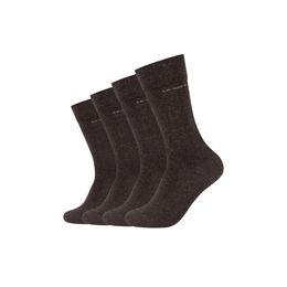 Socken Camano "4er Pack", Herren, Gr. 39-42, braun (schwarz braun melange), 80% Baumwolle, 17% Polyamid, 3% Elasthan, uni, Socken Socken