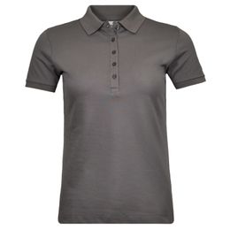 Poloshirt Ragman, Damen, Gr. L, grau (schiefergrau), Piqu&eacute;, 70% Baumwolle 30% Polyester, regular fit, ohne Ausschnitt, Shirts