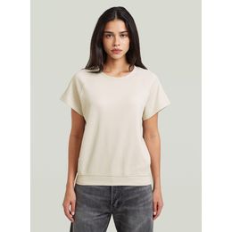 G-Star Raw T-Shirt G-STAR "Raglan T-Shirt", Damen, Gr. XL, beige (wei&szlig;bait), Obermaterial: 100% Baumwolle, Shirts T-Shirt