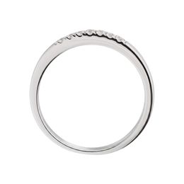 Silberring Jobo "Ring Fingerring schmal" Gr. 50, silber (silber 925), Fingerringe, Damen, 50, Silber 925 (Sterlingsilber), Silberring, 925 Silber rhodiniert mit 7 Zirkonia