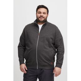 Sweatjacke Blend "BHAlio Big & Tall", Herren, Gr. 5XL, charcoal mix, Sweatware, 60% Baumwolle, 40% Polyester, unifarben, regular fit normal, Rundhals, eingesetzt Rippb&uuml;ndchen, Sweatjacken Sweatjacke, Stilvolle Sweat Zip-Jacke in gro&szlig;en Gr&ouml;&szlig;en