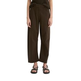Marc O'Polo Chinohose MARC O'POLO "aus Baumwoll-Twill-Stretch", Damen, Gr. 36, Normalgr&ouml;&szlig;en, mossy earth, Twill, Obermaterial: 97% Baumwolle, 3% Elasthan, unifarben, loose fit lang, Hosen Chinohose