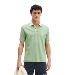 Marc O'Polo Poloshirt MARC O'POLO "aus reiner Bio-Baumwolle", Herren, Gr. L, water cress, Obermaterial: 100% Baumwolle, gestreift, regular fit, Rundhals, normaler Saum, Shirts