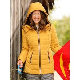 Steppjacke Inspirationen, Damen, Gr. 38, gelb (curry), 89% Polyester, 11% Polyamid, Paspelierung:100% Polyester, Teddyfleece:100% Polyester, unifarben, Jacken Steppjacke