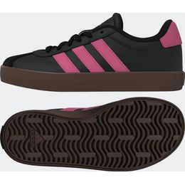 Sneaker adidas Sportswear "VL COURT 3.0", Kinder, Gr. 32, cschwarz, pnkfus, gum5, Leder, Synthetik, Schuhe Sneaker, inspiriert vom Design des adidas samba, f&uuml;r Kinder & Jugendliche
