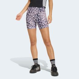 Shorts adidas Sportswear "W AOP BK SHO", Damen, Gr. L, N-Gr, bunt (multicolor, ice lila, normal, gr.), Obermaterial: 90% Baumwolle, 10% Elasthan, Hosen Shorts