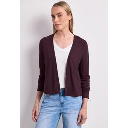Cardigan Street One, Damen, Gr. 34, rustic rouge, Stoff, 60% Viskose, 40% Polyester, unifarben, normal normal, ohne Ausschnitt, abgesteppt, Strickjacken, Feinstrick