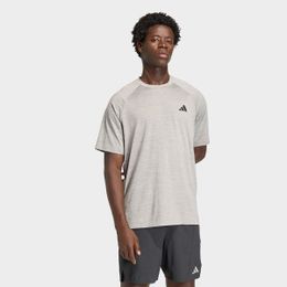 T-Shirt adidas Performance "TECH ESSENTIALS WORKOUT", Herren, Gr. XXL, gretwo, chsogr, Obermaterial: 92% Polyester, 8% Elasthan, normal, Rundhals, Shirts T-Shirt