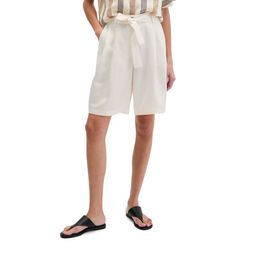 Marc O'Polo Shorts MARC O'POLO "aus TENCEL&trade; Lyocell", Damen, Gr. 34, Normalgr&ouml;&szlig;en, wei&szlig; cotton, Obermaterial: 60% Lyocell, 40% Leinen, unifarben, slim fit kurz, Hosen Shorts