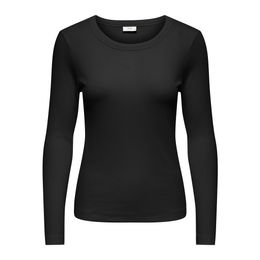Jacqueline de Yong Langarmshirt JDY "JDYLUCKY LS O NECK NEW TOP JRS NOOS", Damen, Gr. L, schwarz, Jersey, Obermaterial: 95% Baumwolle, 5% Elasthan, unifarben, regular fit normal, Rundhals, Shirts Langarmshirt, Baumwollmischung, regular fit