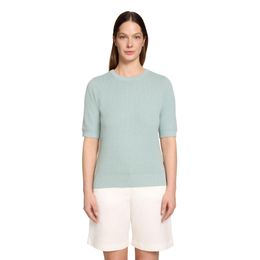 Kurzarmshirt Betty Barclay "Strick, Damen mit Struktur", Damen, Gr. 36, gr&uuml;n (gray mist), Strick, Obermaterial: 100% Baumwolle, Basic, figurumspielend normal, Rundhals, Shirts