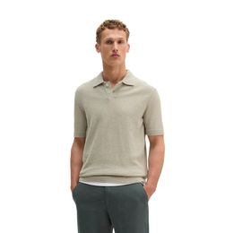 Marc O'Polo Poloshirt MARC O'POLO "aus weichem Bio-Baumwoll-Mix", Herren, Gr. L, grau kit, Obermaterial: 94% Baumwolle, 6% Polyester, unifarben, regular fit, Rundhals, Strickb&uuml;ndchen, Shirts
